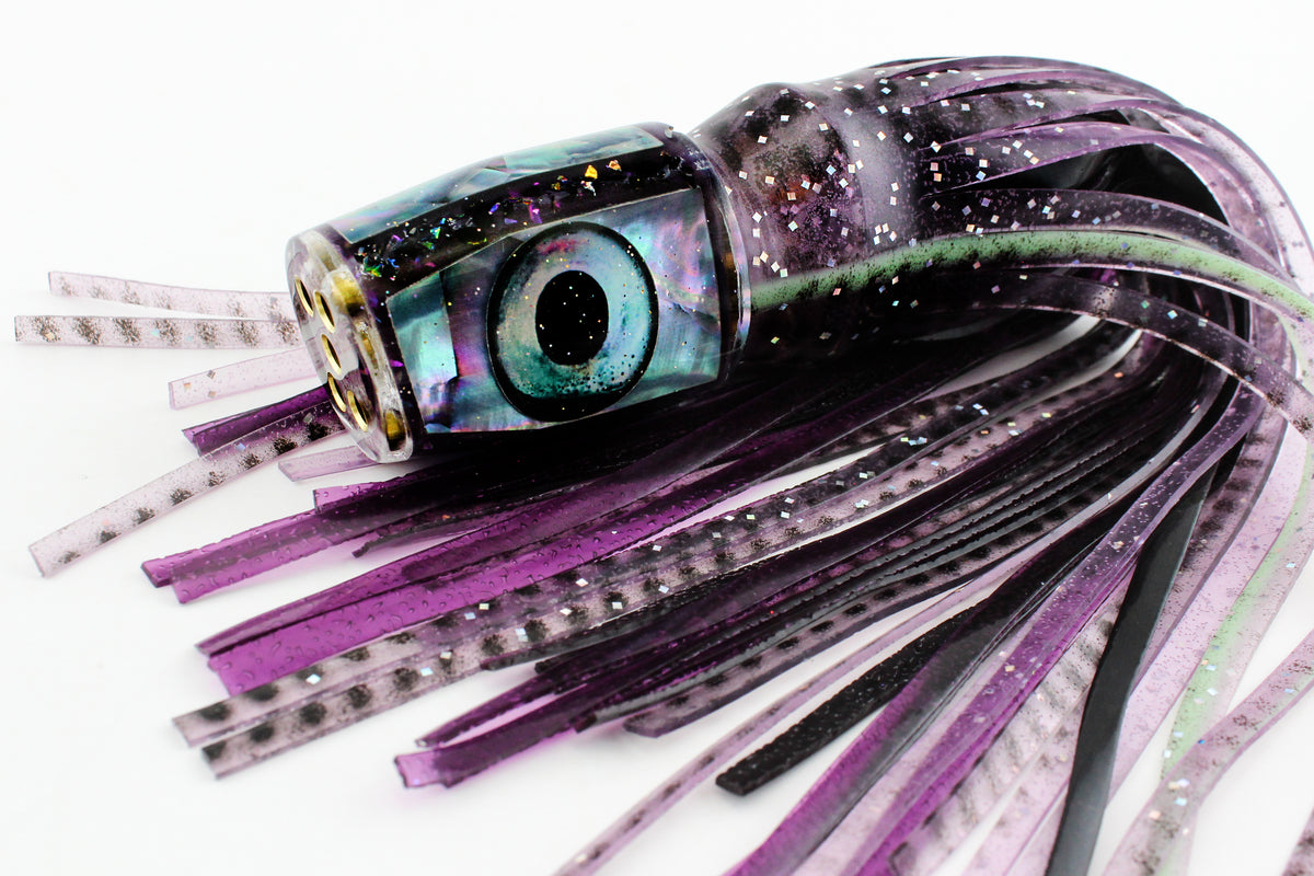 9" Limited Edition Purple n Black with Awabi Shell & Dichroic Glass ...