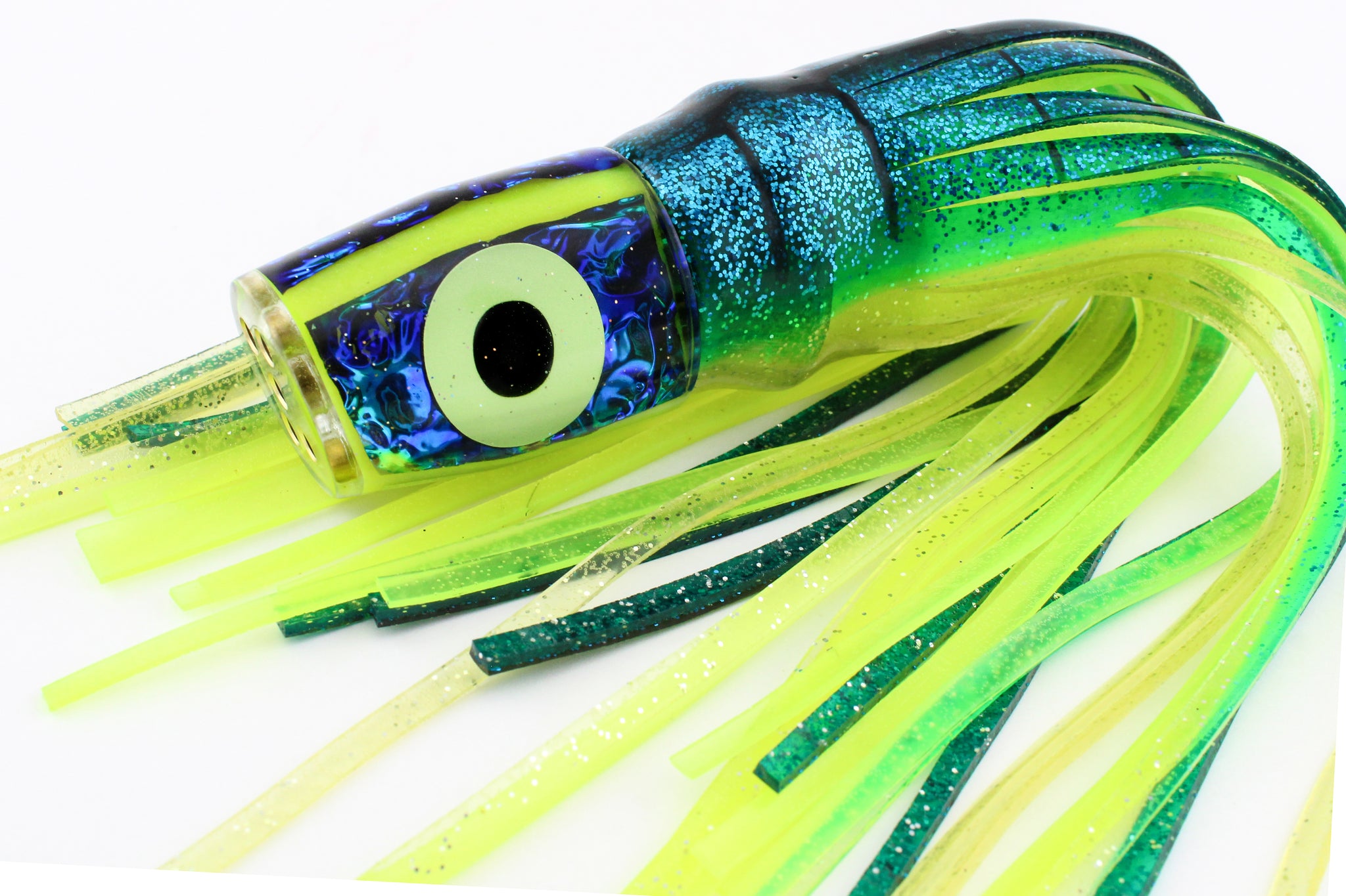 9" Jetted Yellow Hellcat with Dragon Skin and GLOW – BFD Big Game Lures